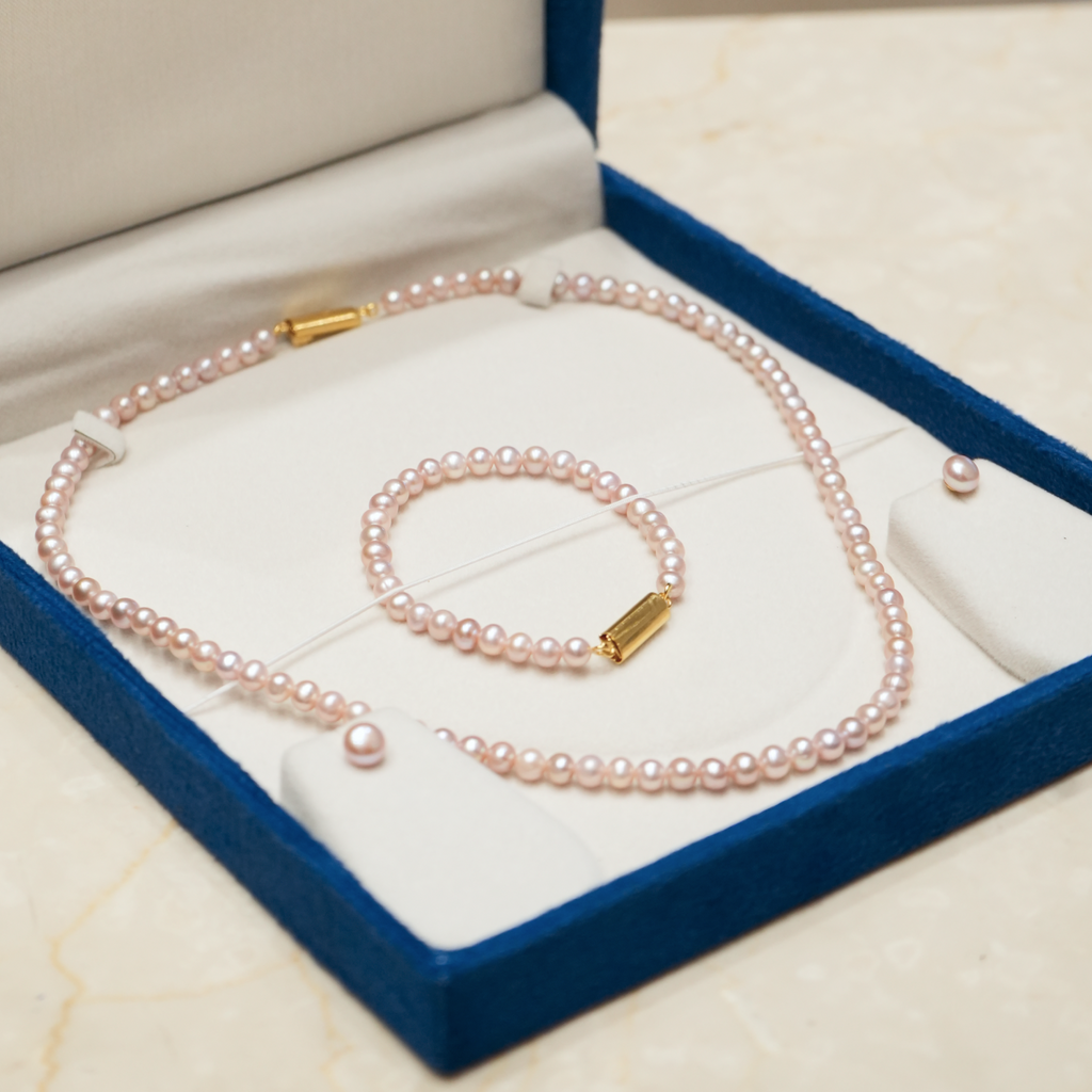 Lavender Pearl Celebration Set | Pearls by Mangatrai